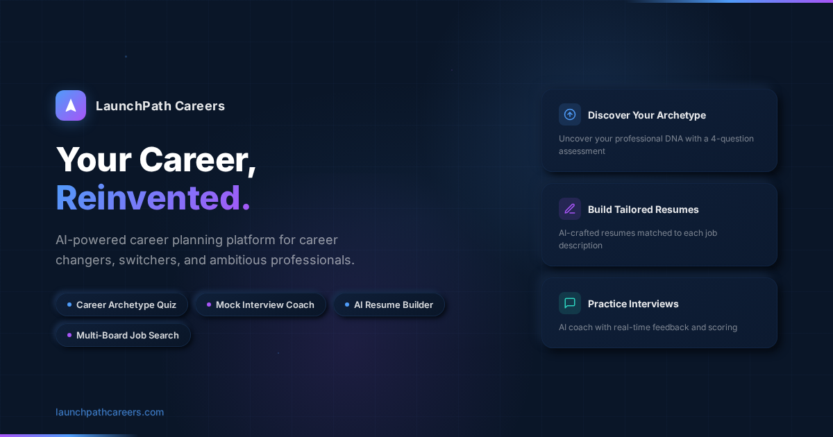 LaunchPath Careers - Free AI Career Planning & Job Search Platform